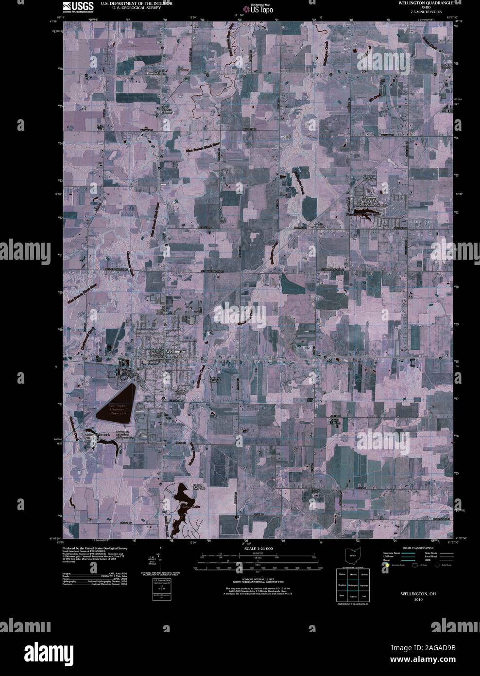 Map of wellington ohio hi-res stock photography and images - Alamy