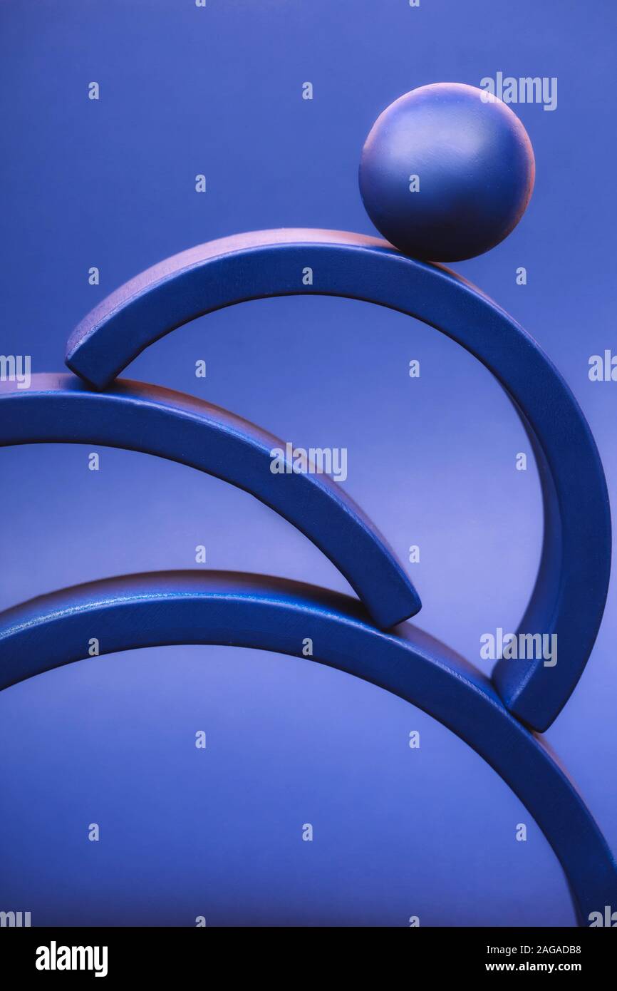 Blue abstract 3d forms. Concept of demonstrating color of the year ...