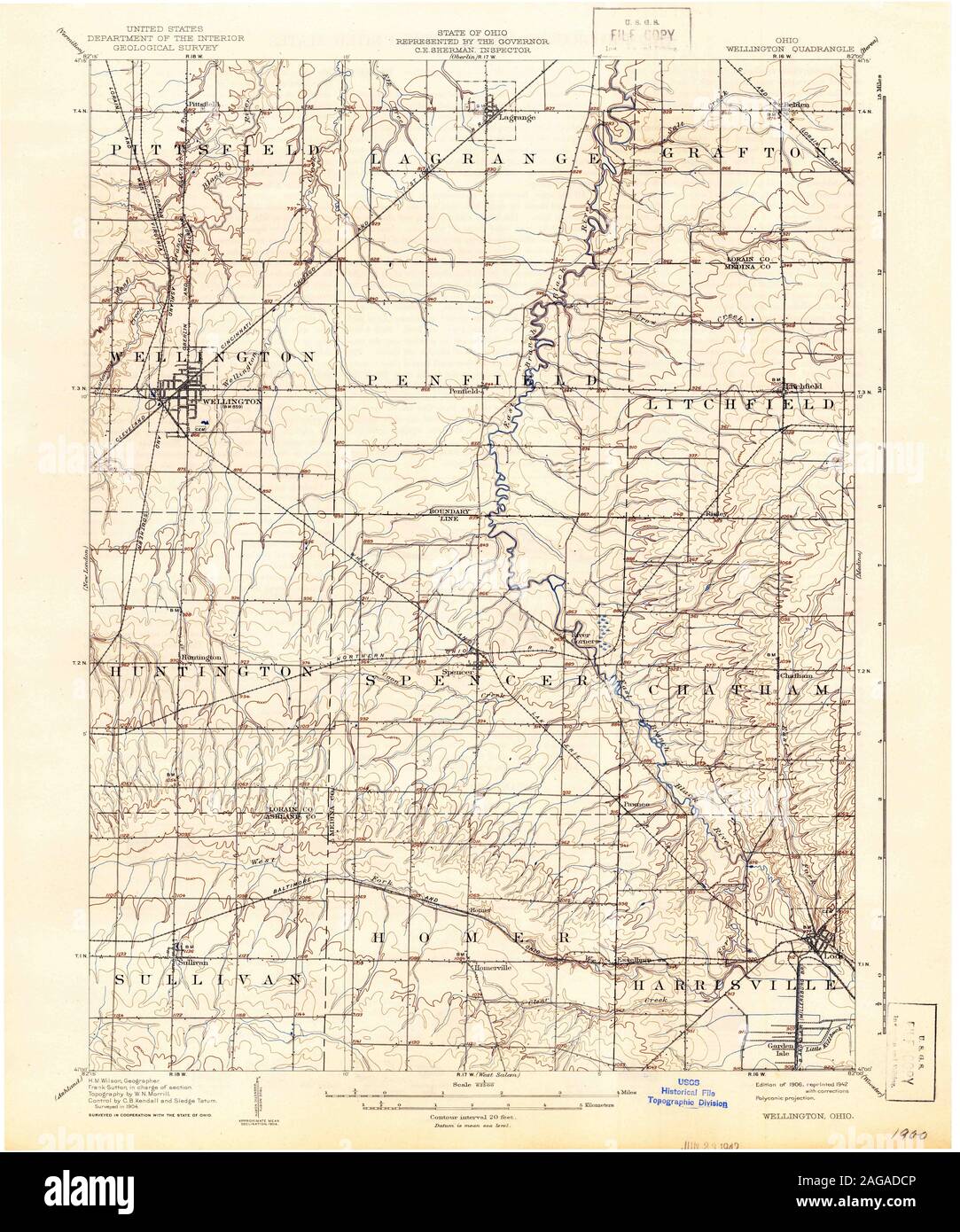 Map of wellington ohio hi-res stock photography and images - Alamy