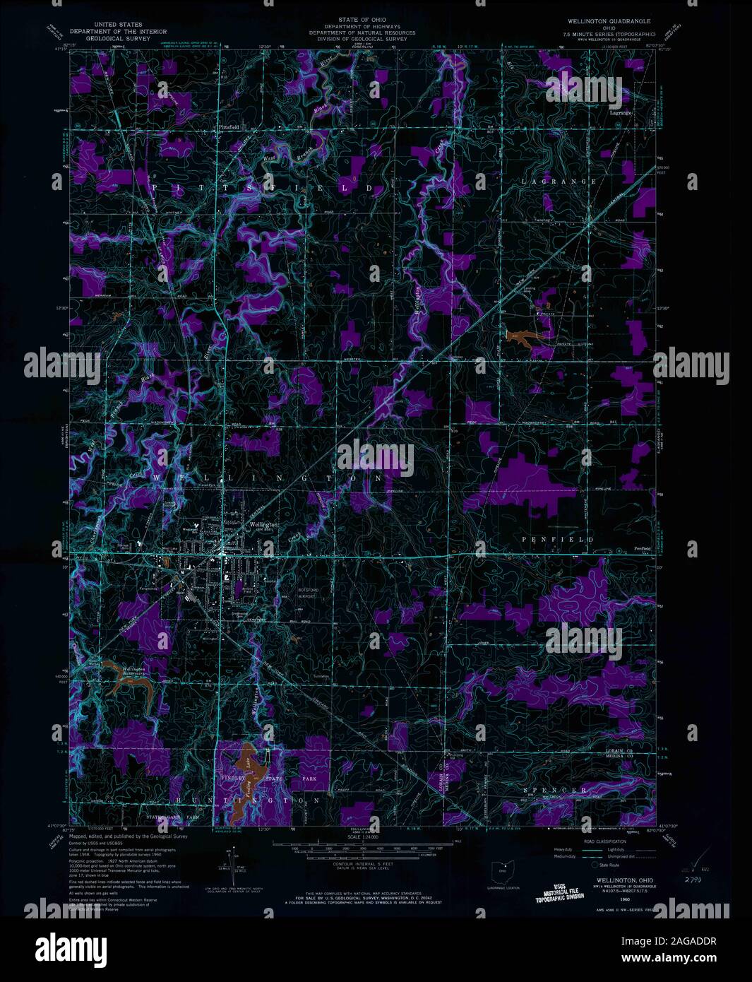 Map of wellington ohio hi-res stock photography and images - Alamy