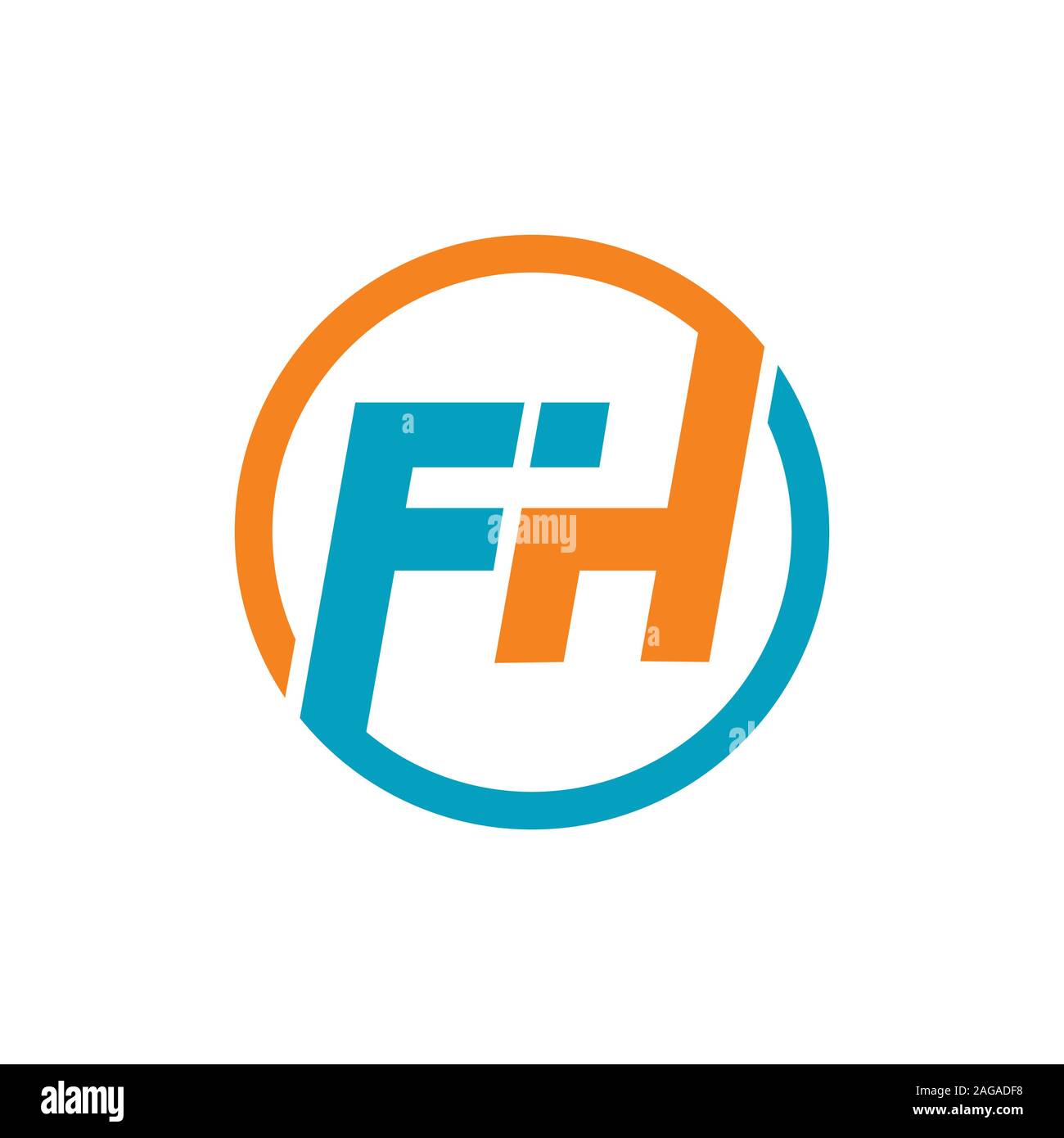Initial letter fh or hf logo vector design template Stock Vector Image ...