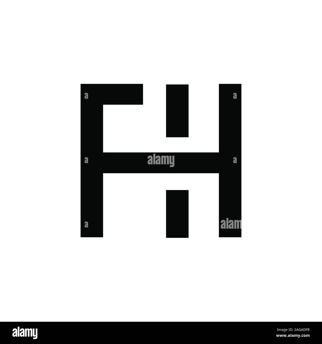 Initial letter fh or hf logo vector design template Stock Vector Image ...