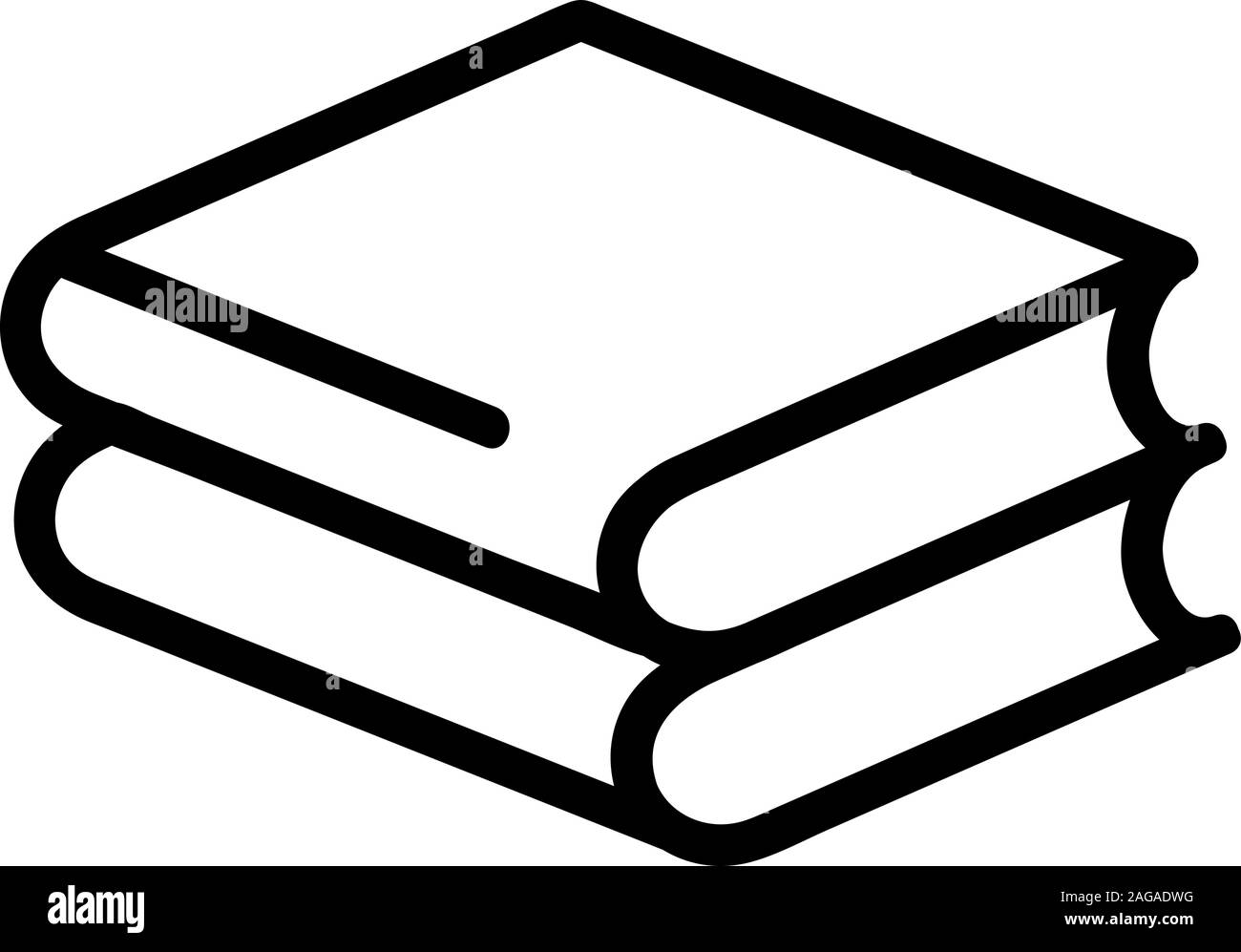 books on the table icon vector. Isolated contour symbol illustration ...