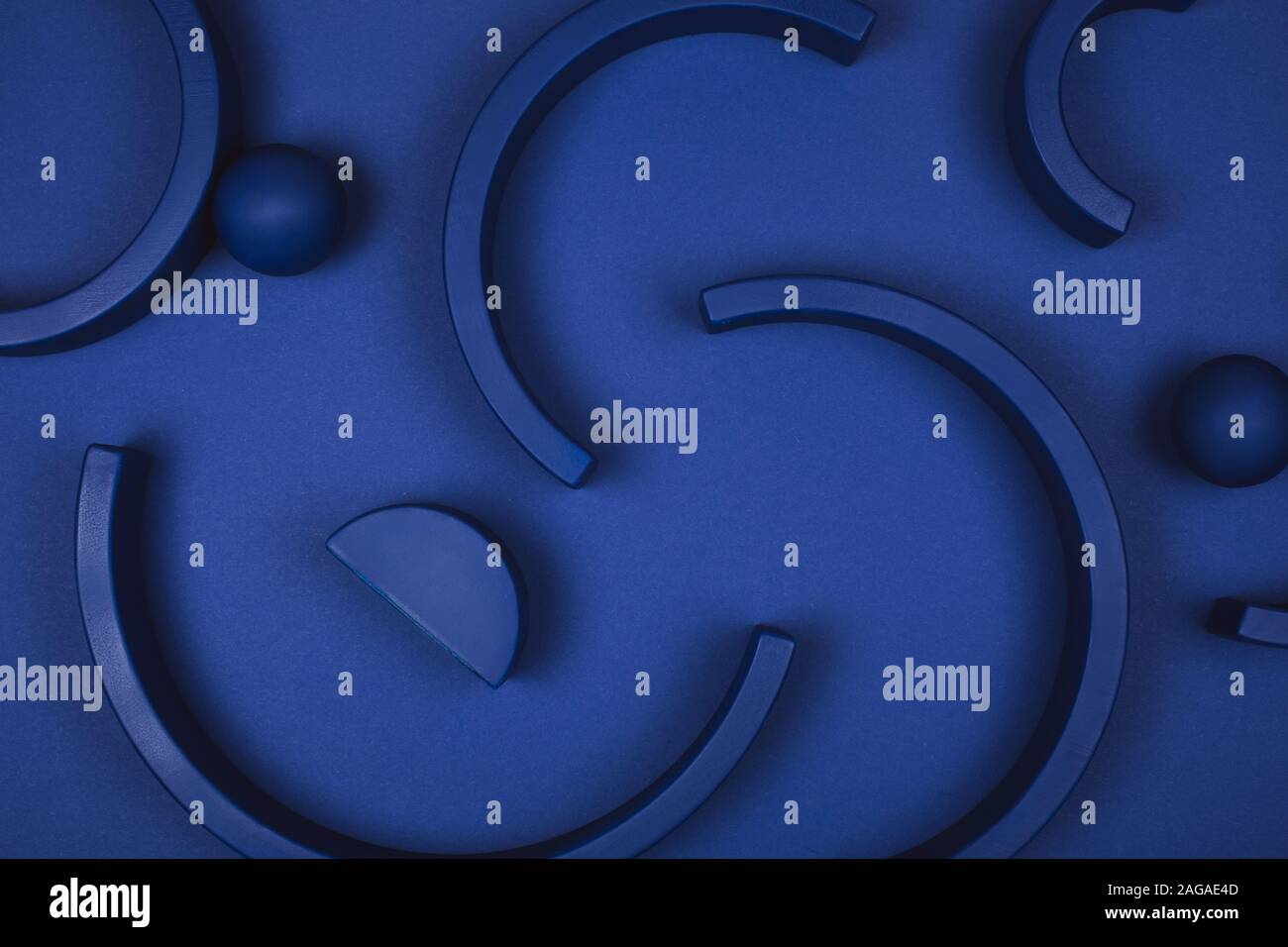 Blue abstract 3d forms. Concept of demonstrating color of the year ...