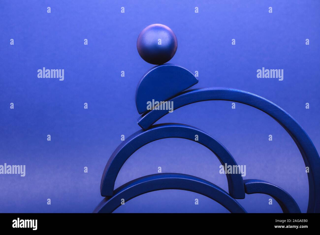 Blue abstract 3d forms. Concept of demonstrating color of the year ...