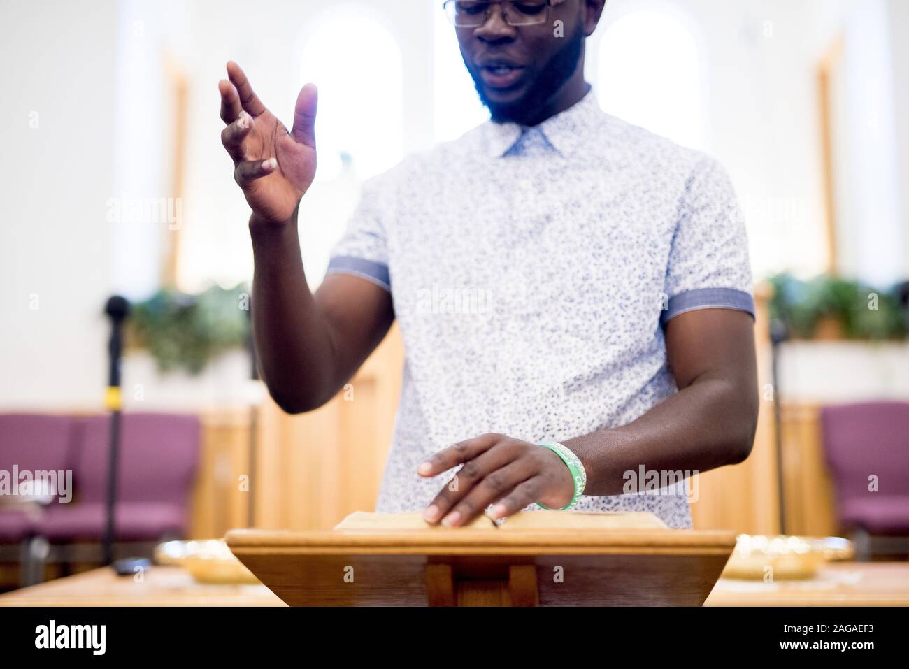 Bible reading in catholic church hi-res stock photography and images ...