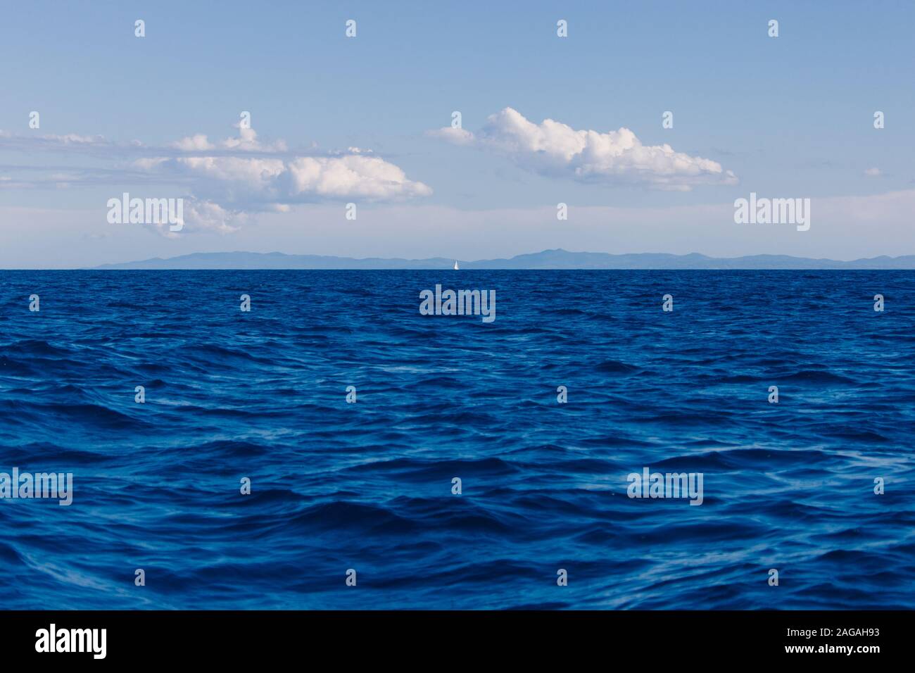 Beautiful scenery of the calm blue sea under the breathtaking sky Stock ...