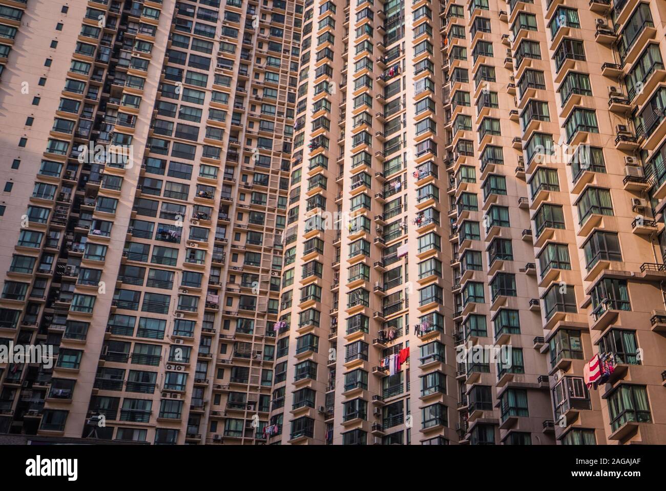 Beautiful view of the apartment complex captured in Shanghai, China ...