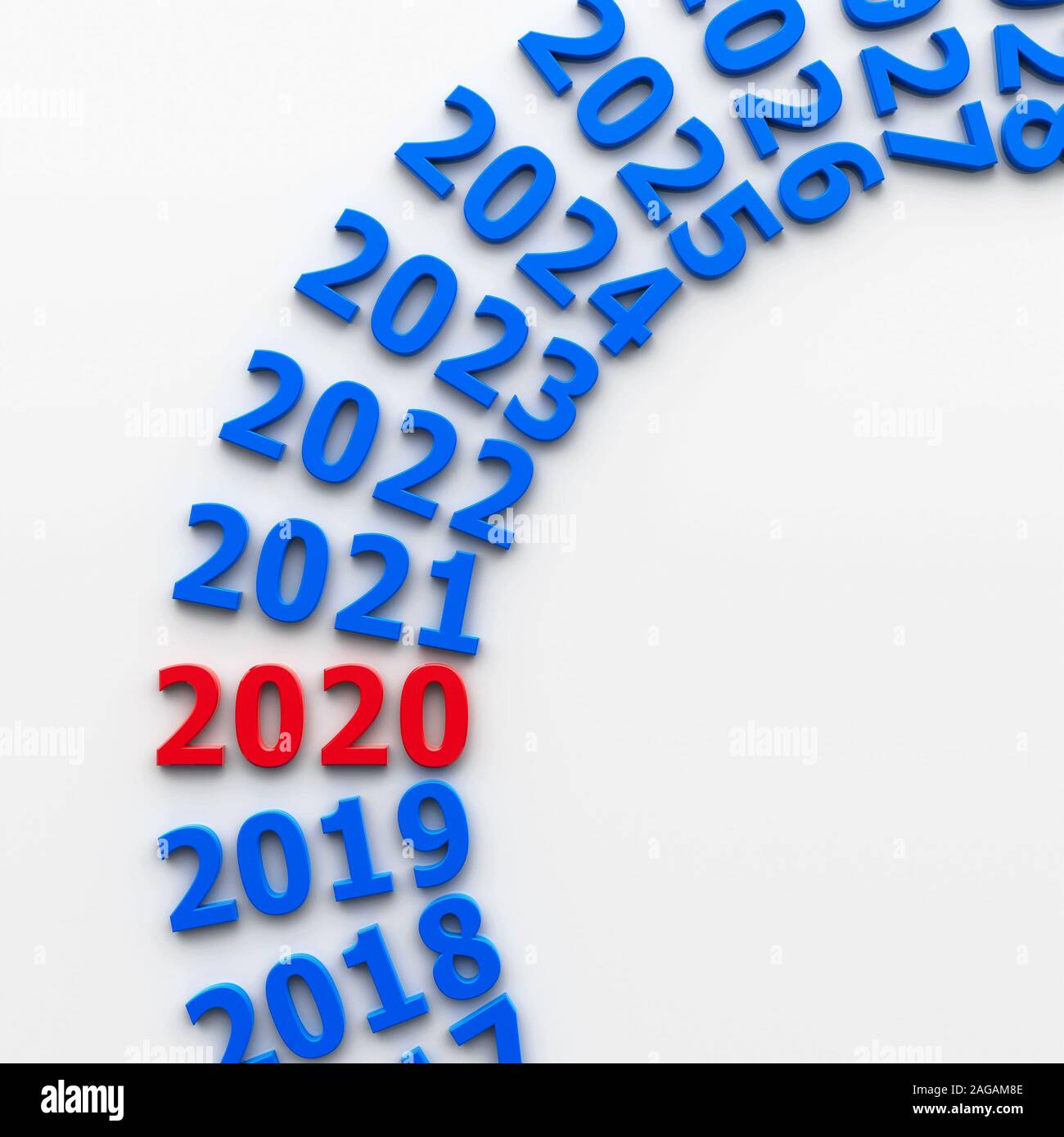 2020 future in the circle represents the new year 2020, three ...