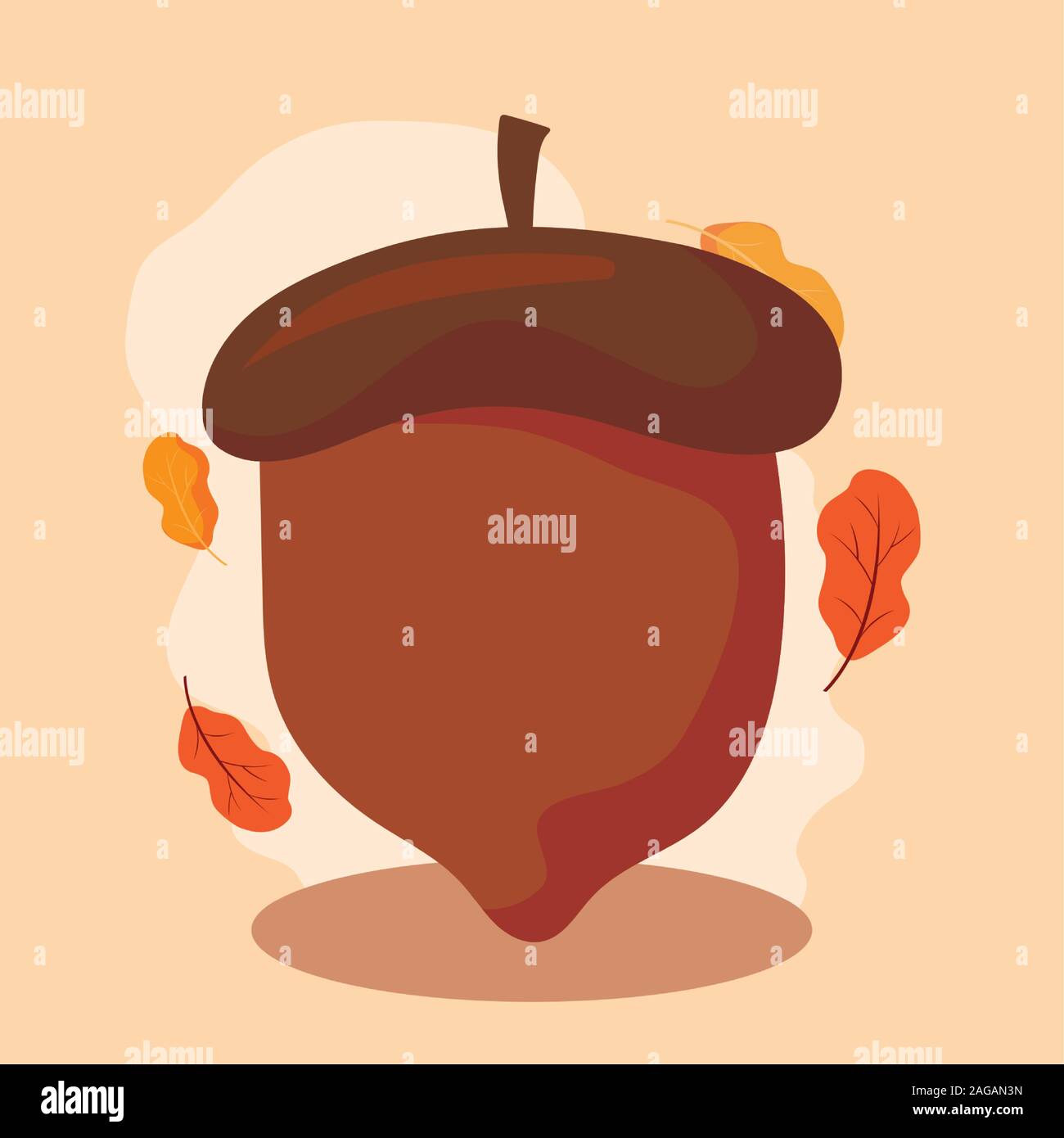 Acorn design, Autumn season nature ornament garden decoration and ...