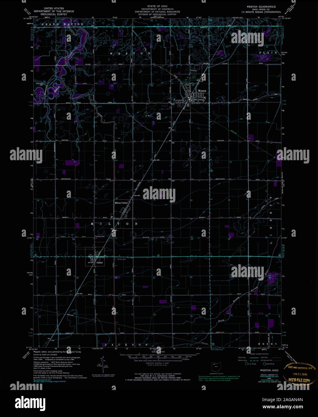 Weston ohio map hi-res stock photography and images - Alamy