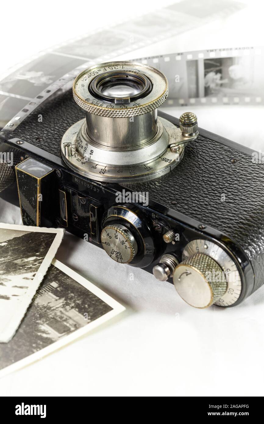 composition with old camera - close up Stock Photo - Alamy