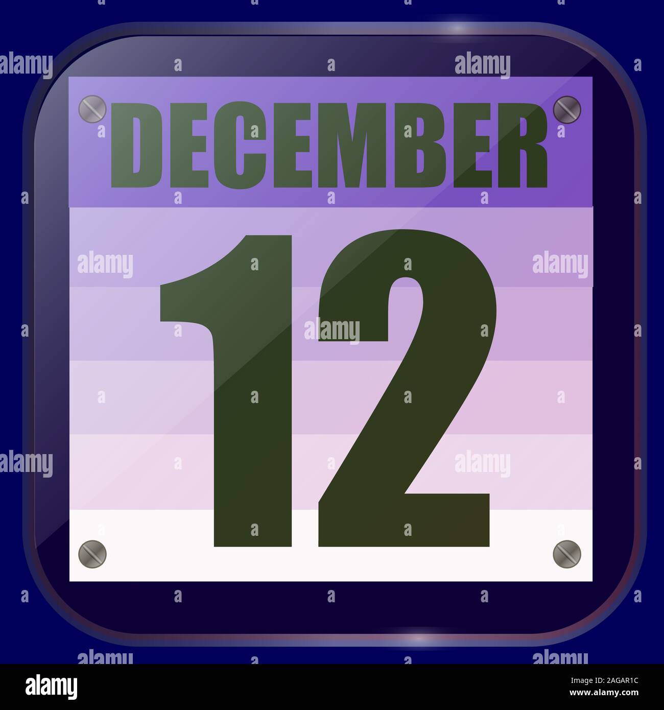 December 12 icon. For planning important day. December 12th. Banner for ...