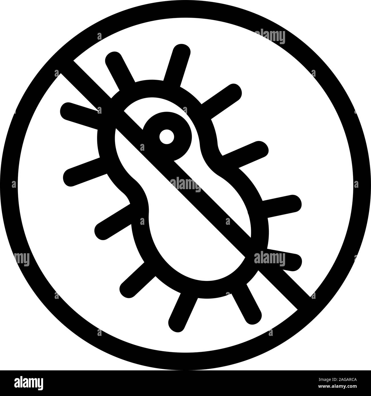 no bacteria icon vector. Isolated contour symbol illustration Stock ...