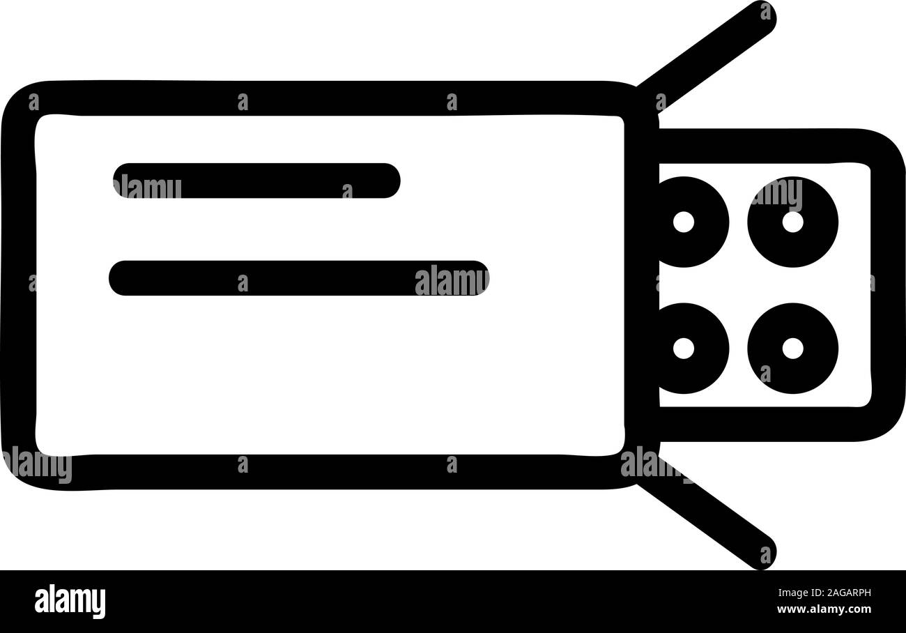 Tablets in the packaging icon vector. Isolated contour symbol ...