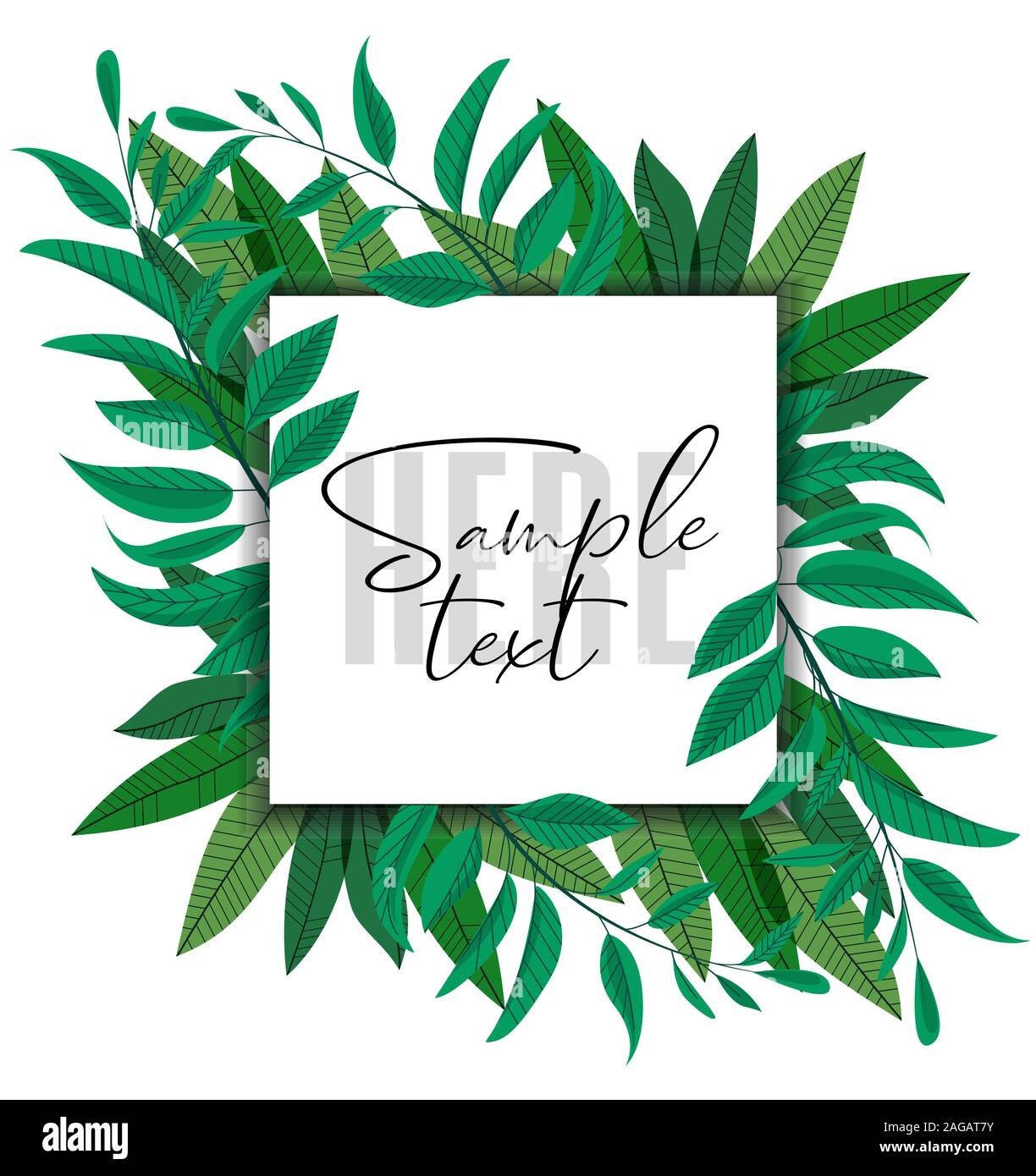 Floral greenery card design Stock Vector Image & Art - Alamy