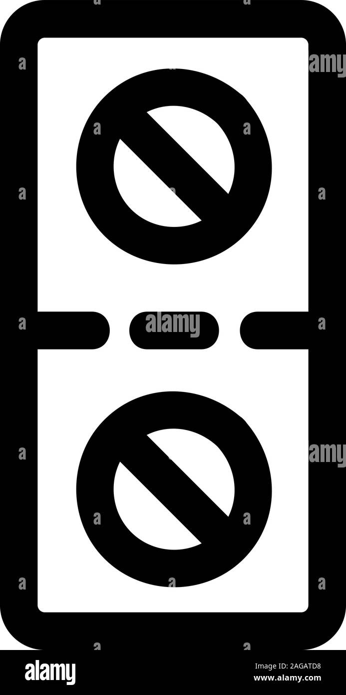 Tablets in the packaging icon vector. Isolated contour symbol ...