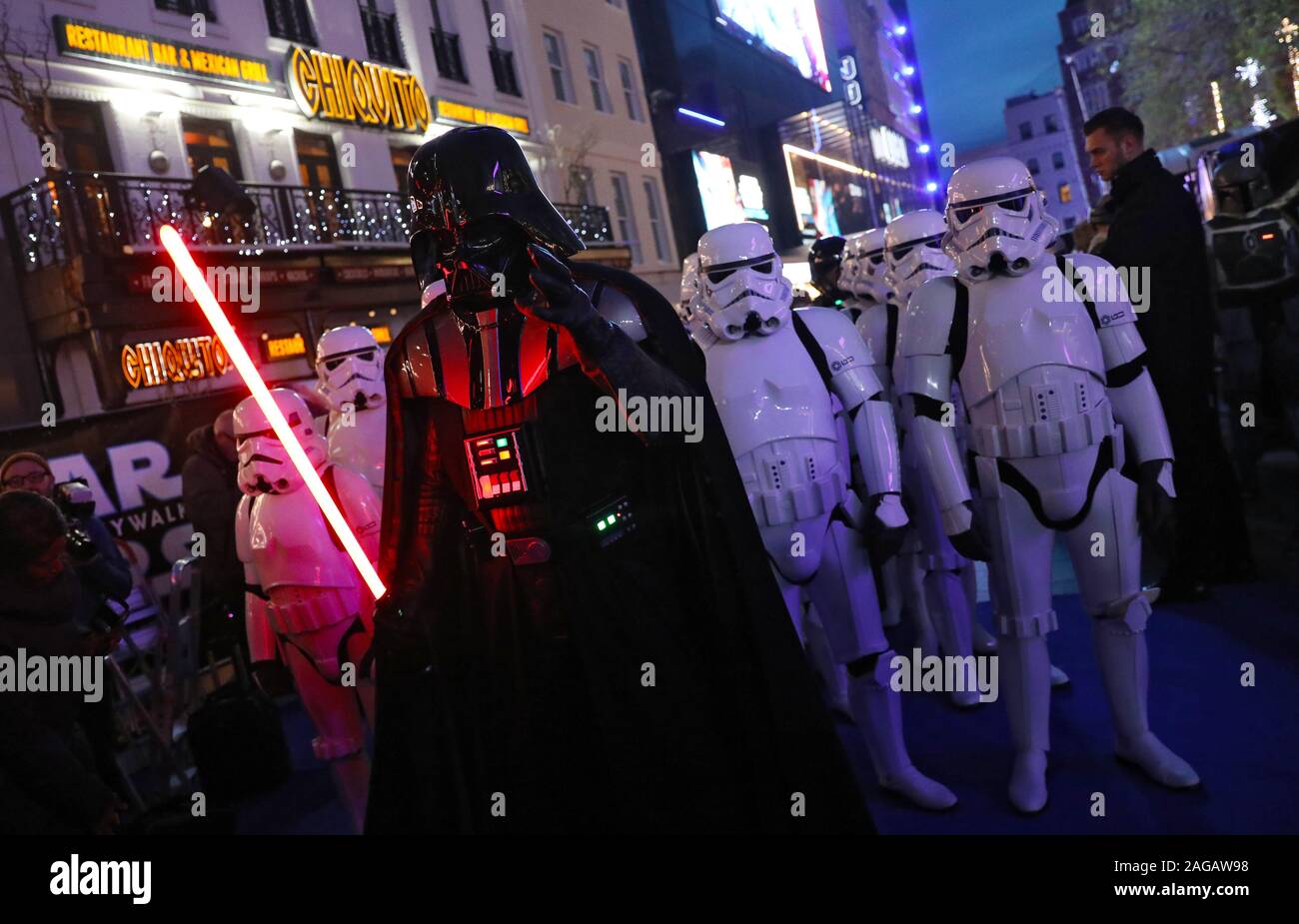 Darth Vader and Stormtroopers attending the premiere of Star Wars: The ...