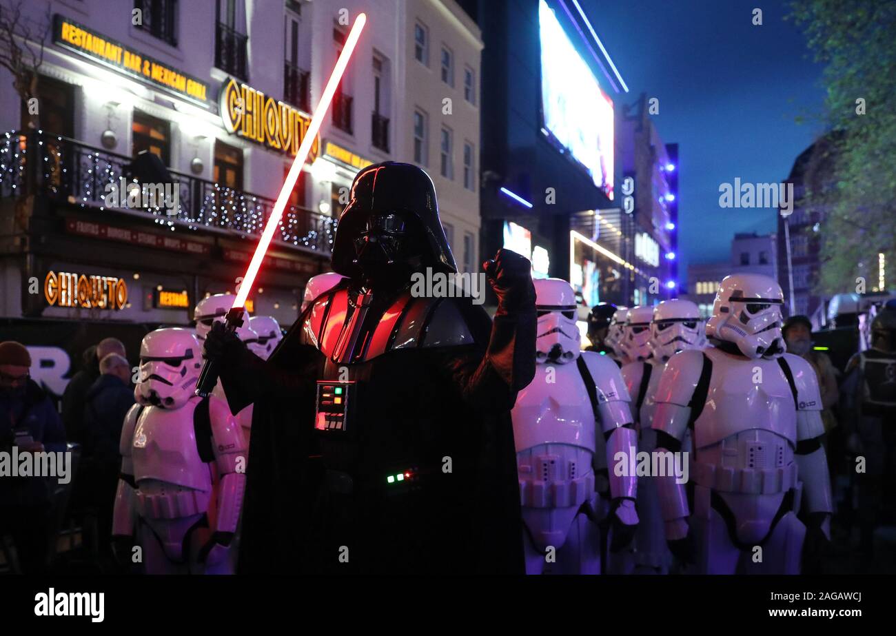 Darth Vader and Stormtroopers attending the premiere of Star Wars: The ...