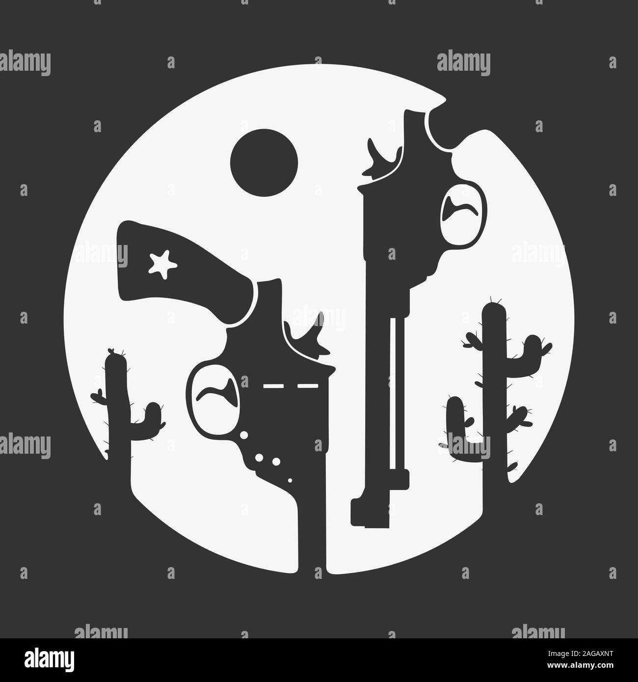 Vector Illustration Wild west symbol the eps 8 file format Stock Vector ...