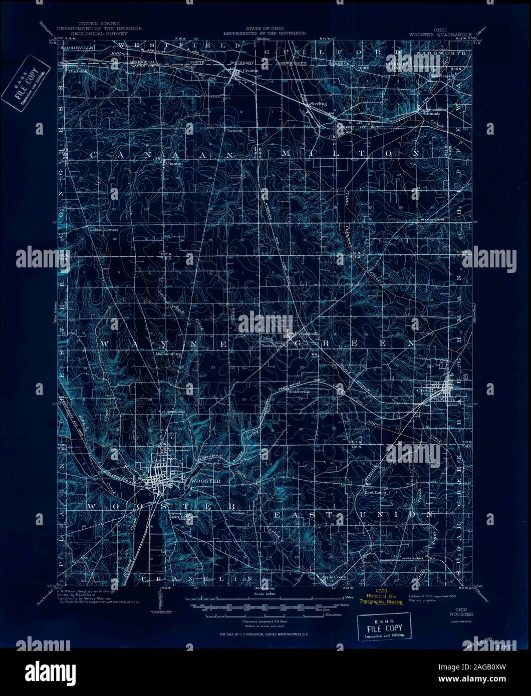 Map of wooster hi-res stock photography and images - Alamy
