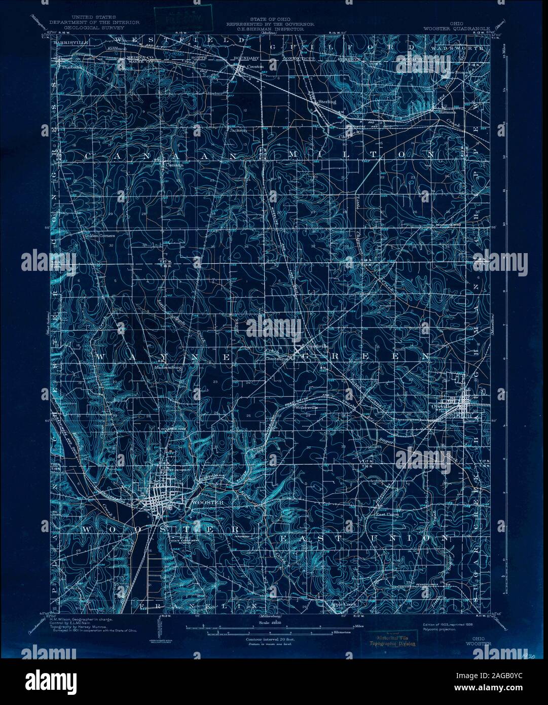 Map of wooster ohio hi-res stock photography and images - Alamy