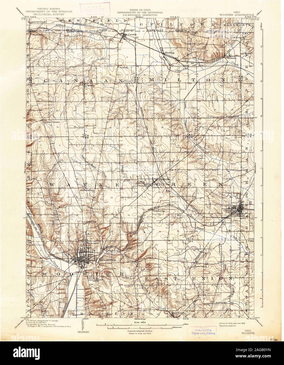 Map of wooster hi-res stock photography and images - Alamy