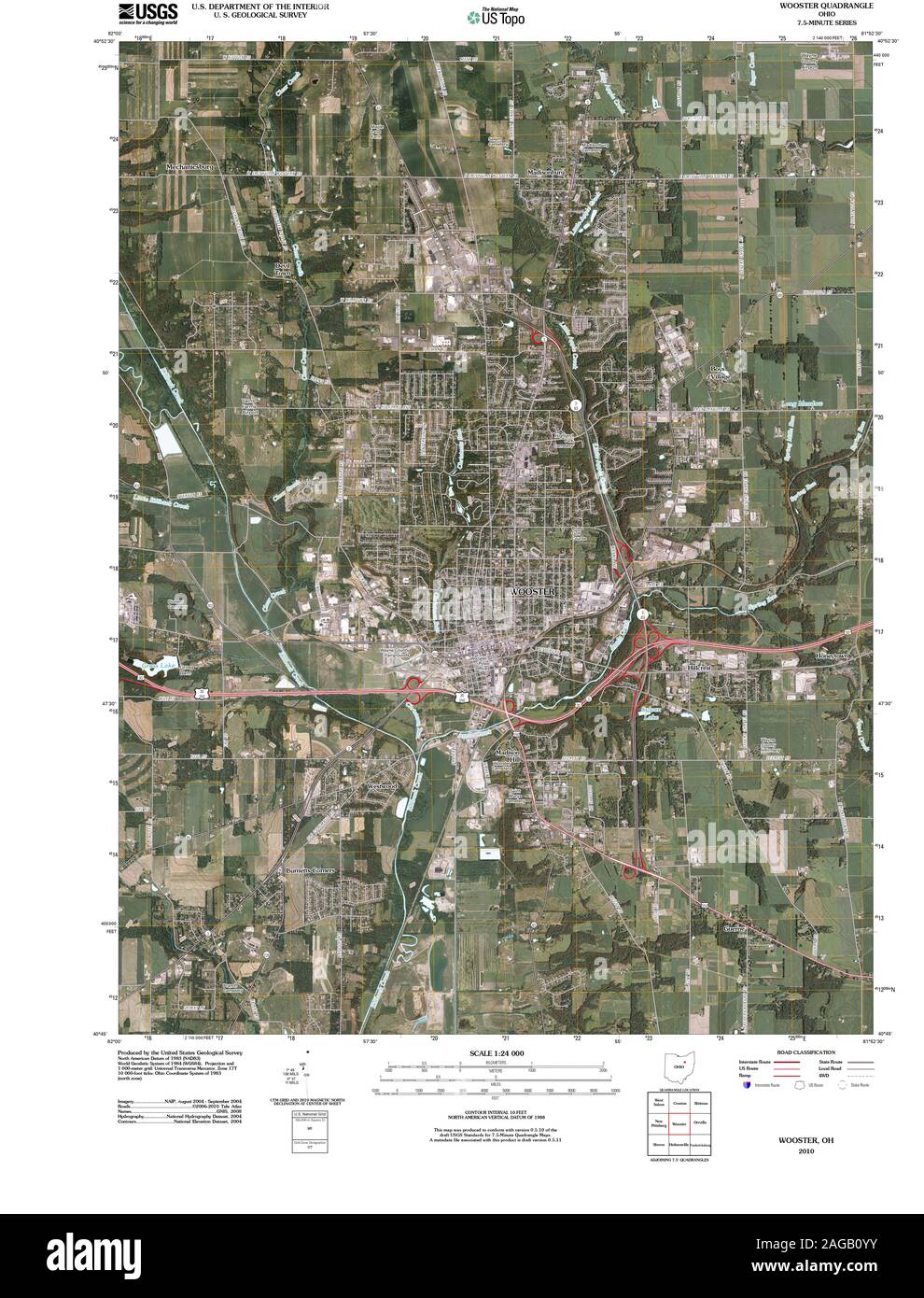 Map of wooster Cut Out Stock Images & Pictures - Alamy
