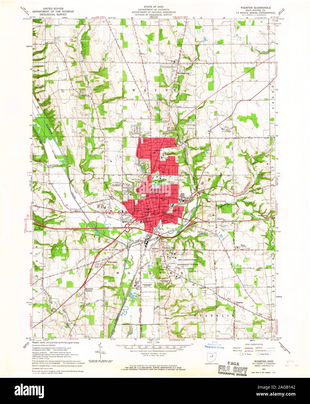 Map of wooster Cut Out Stock Images & Pictures - Alamy