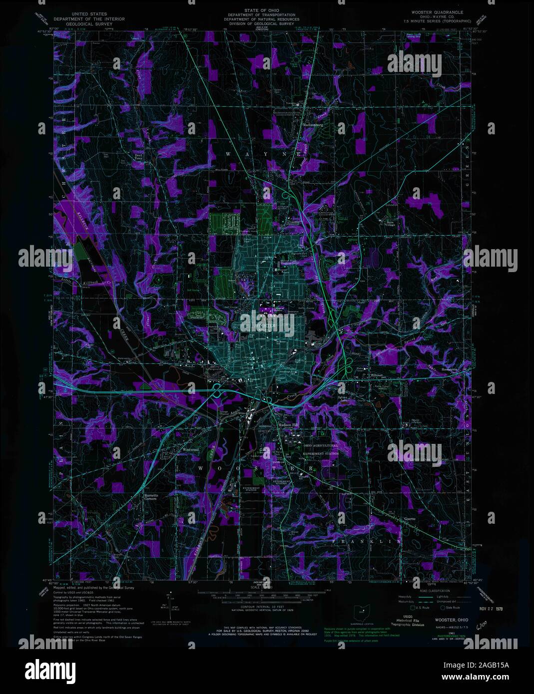 Wooster ohio map hi-res stock photography and images - Alamy