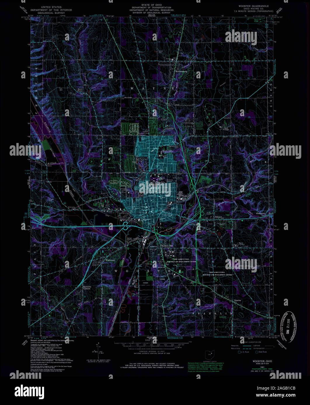 Map of wooster hi-res stock photography and images - Alamy