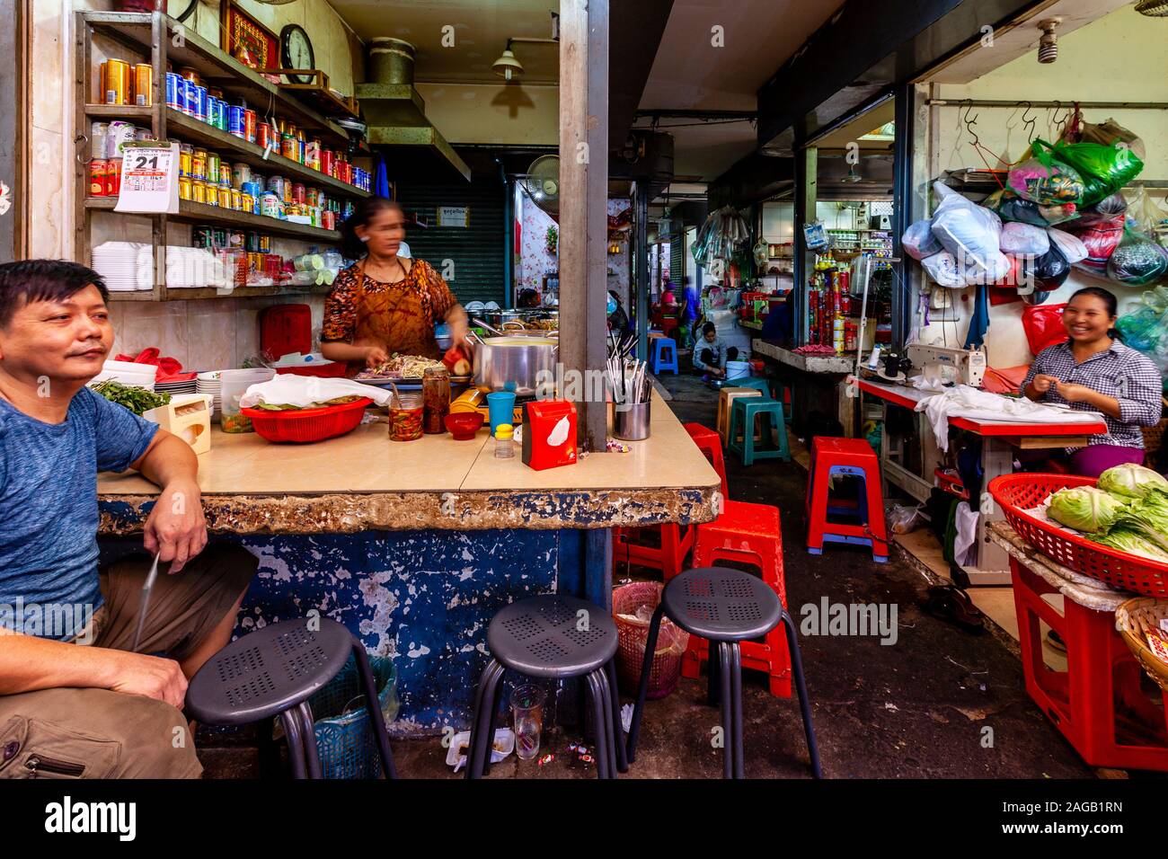Cafe market stall interior hi-res stock photography and images - Alamy