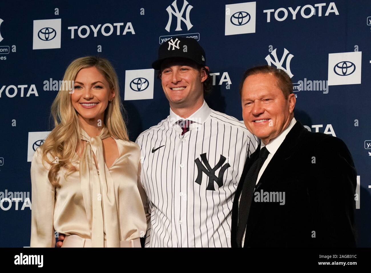 Bronx, United States. 18th Dec, 2019. Amy Cole, Gerrit Cole and Scott ...
