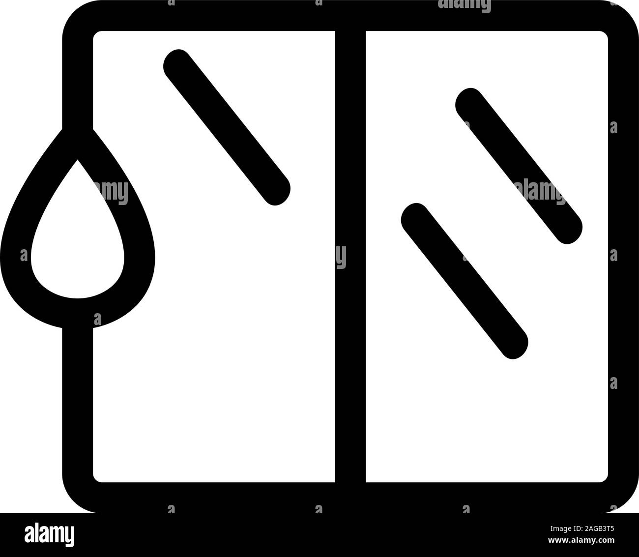 cleaning the windows of the vector icon. Isolated contour symbol ...