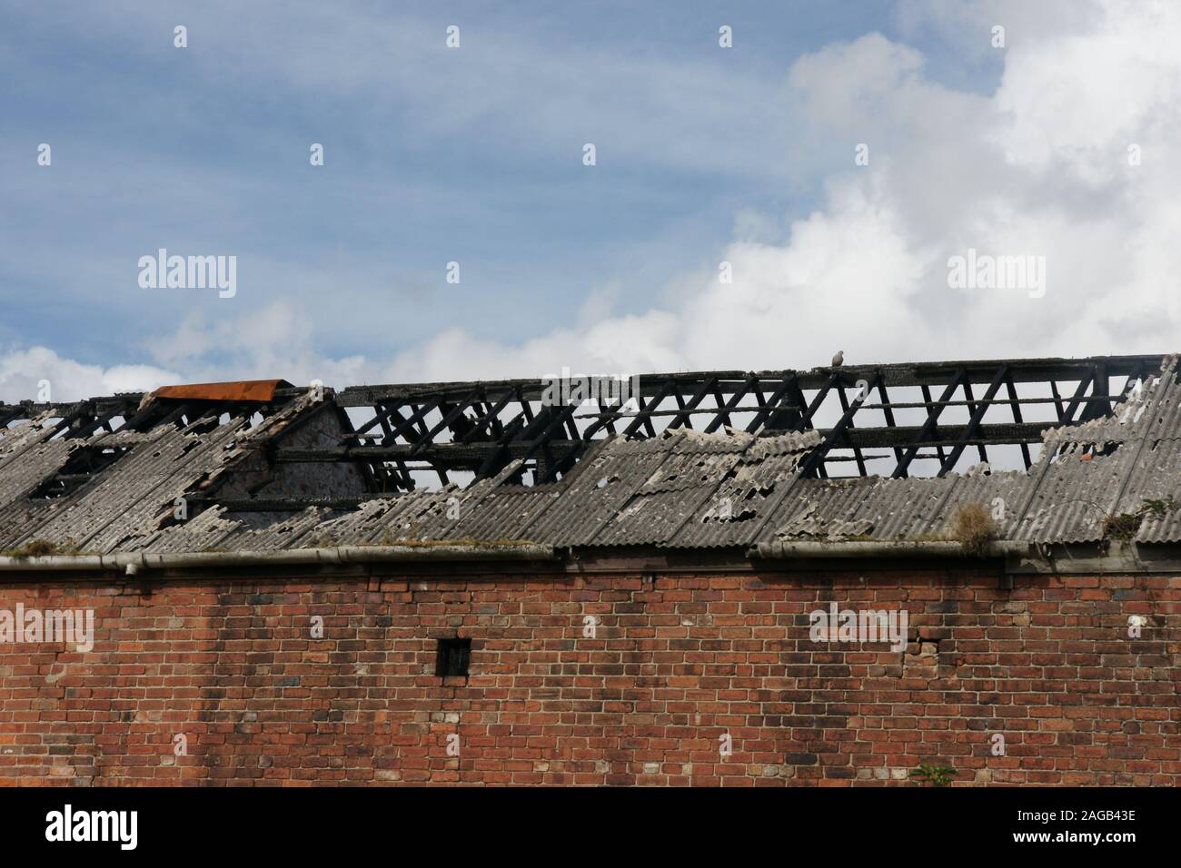 Damaged roof structure hi-res stock photography and images - Alamy