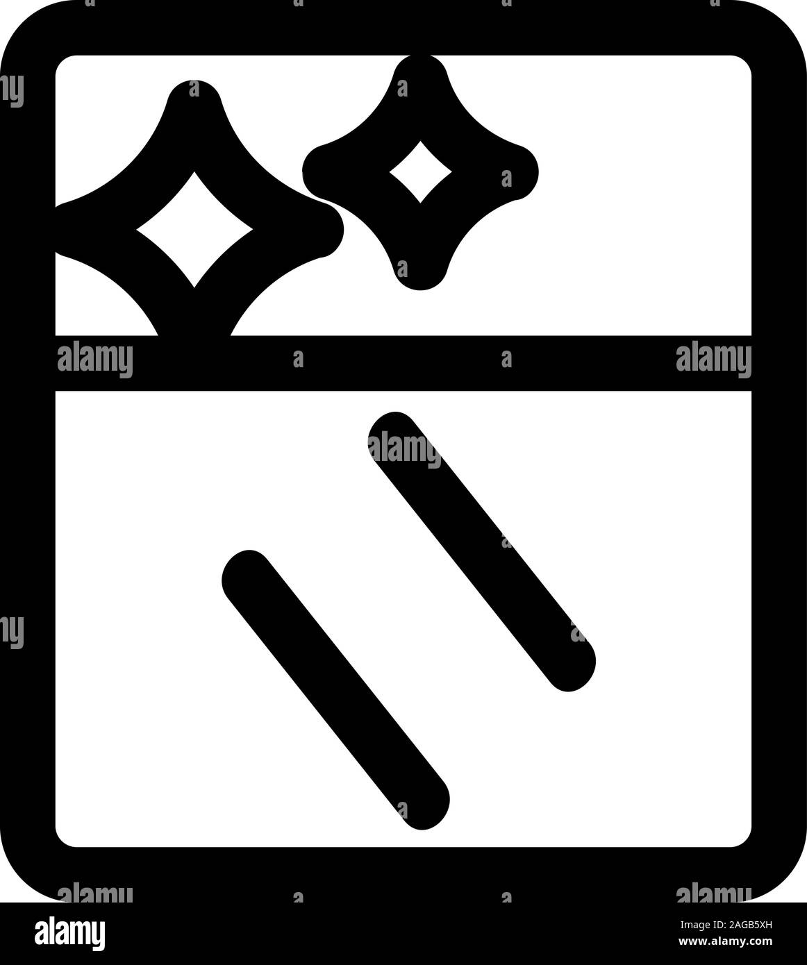Clean windows icon vector. Isolated contour symbol illustration Stock ...