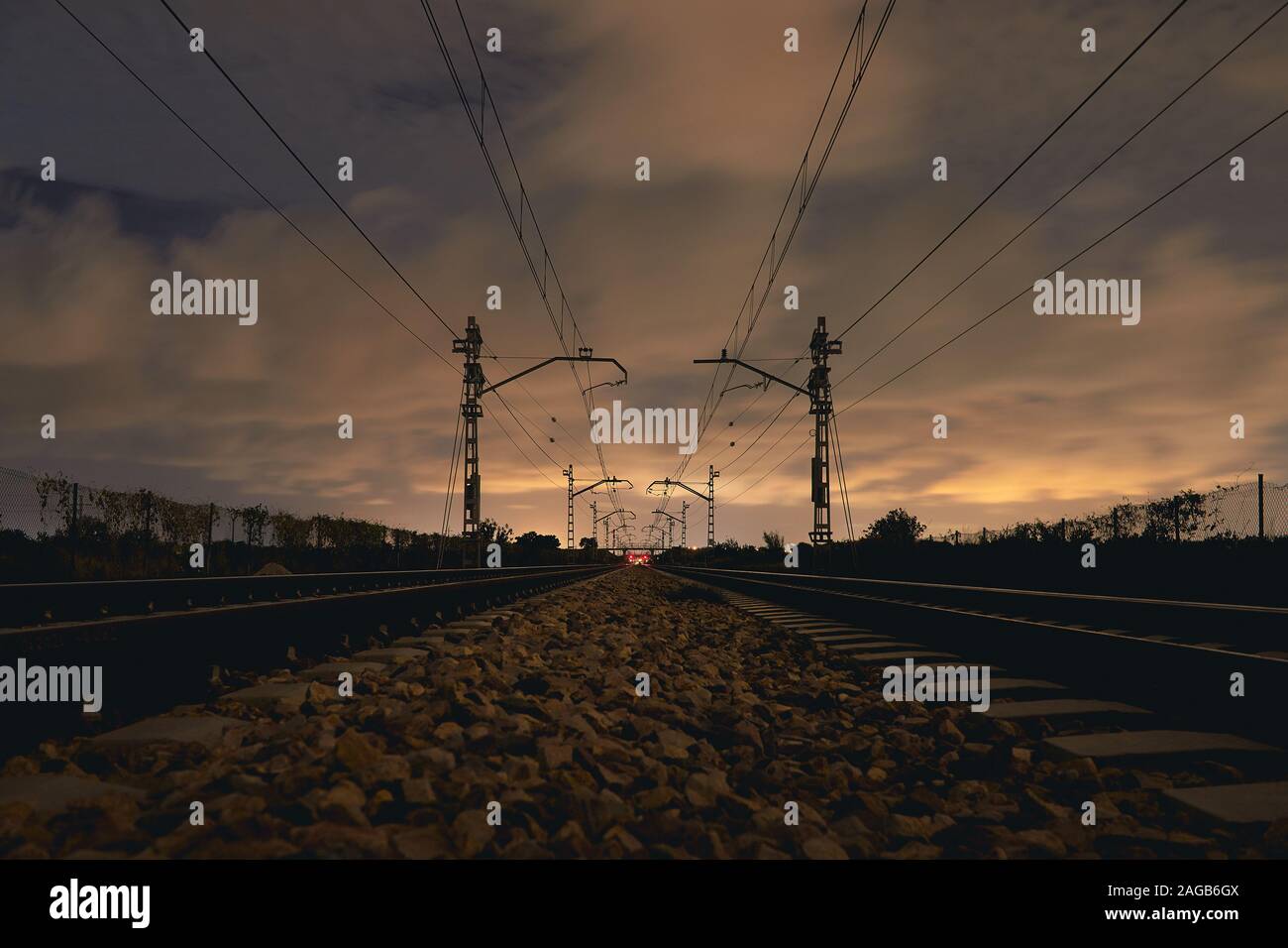 Tracks at night hi-res stock photography and images - Alamy