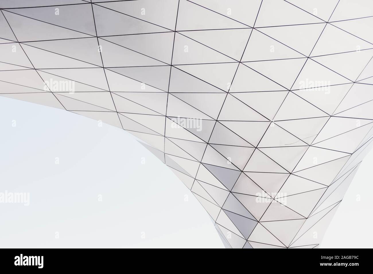 Geometrical white structure on a white background Stock Photo - Alamy