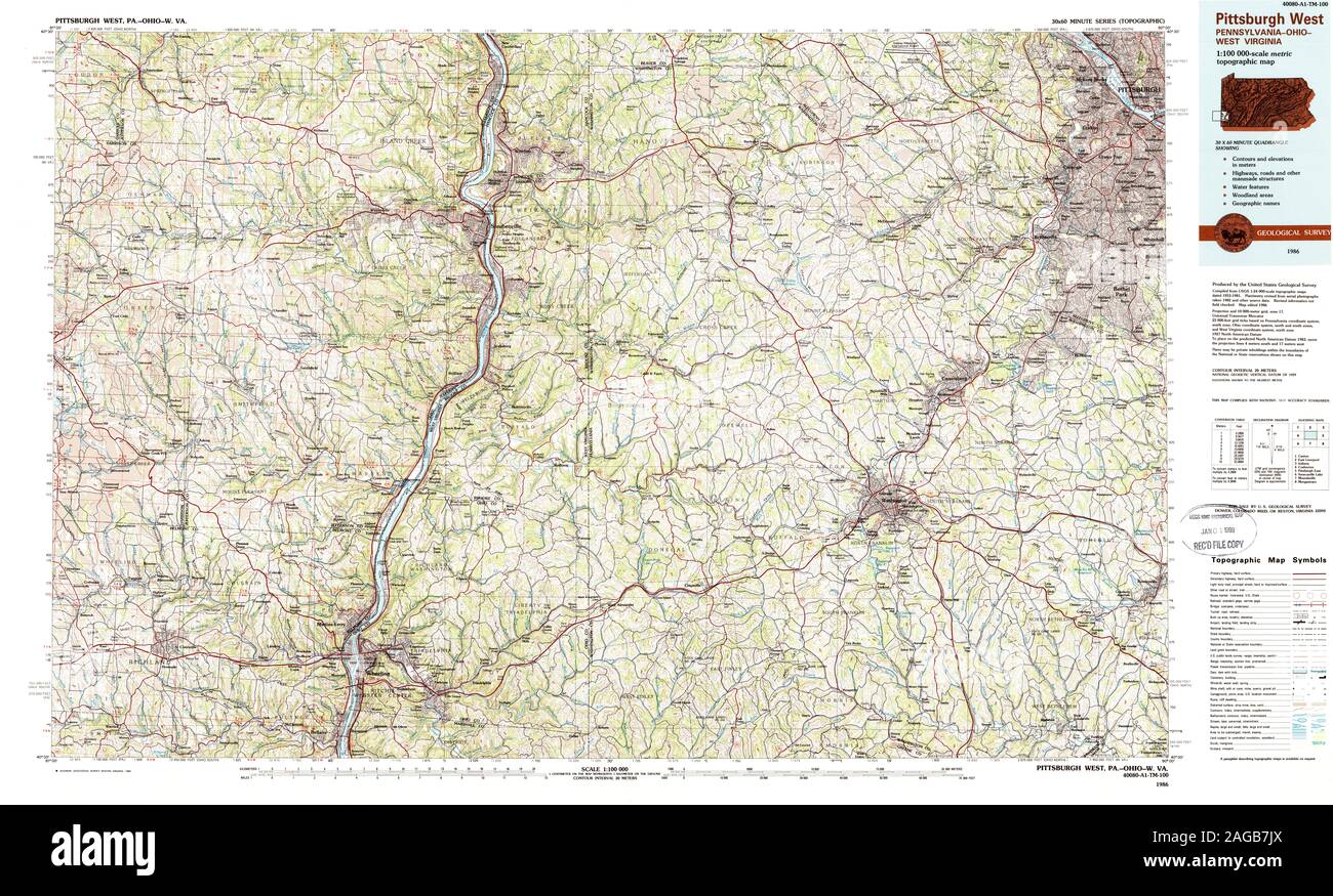 Pittsburgh historical map hi-res stock photography and images - Alamy