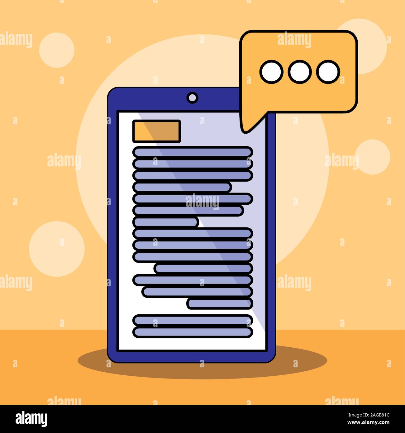 Smartphone and bubble design, Digital technology communication social ...