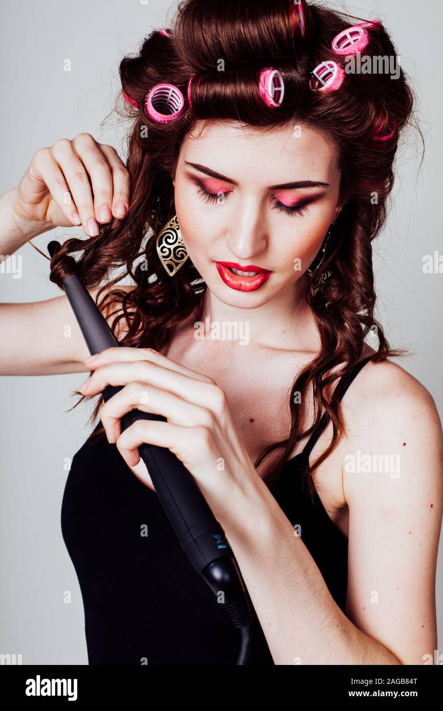 Curl tong hi-res stock photography and images - Alamy