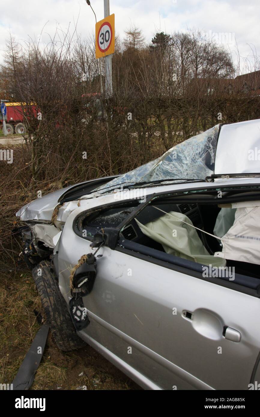 road traffic collision, car crash Stock Photo - Alamy