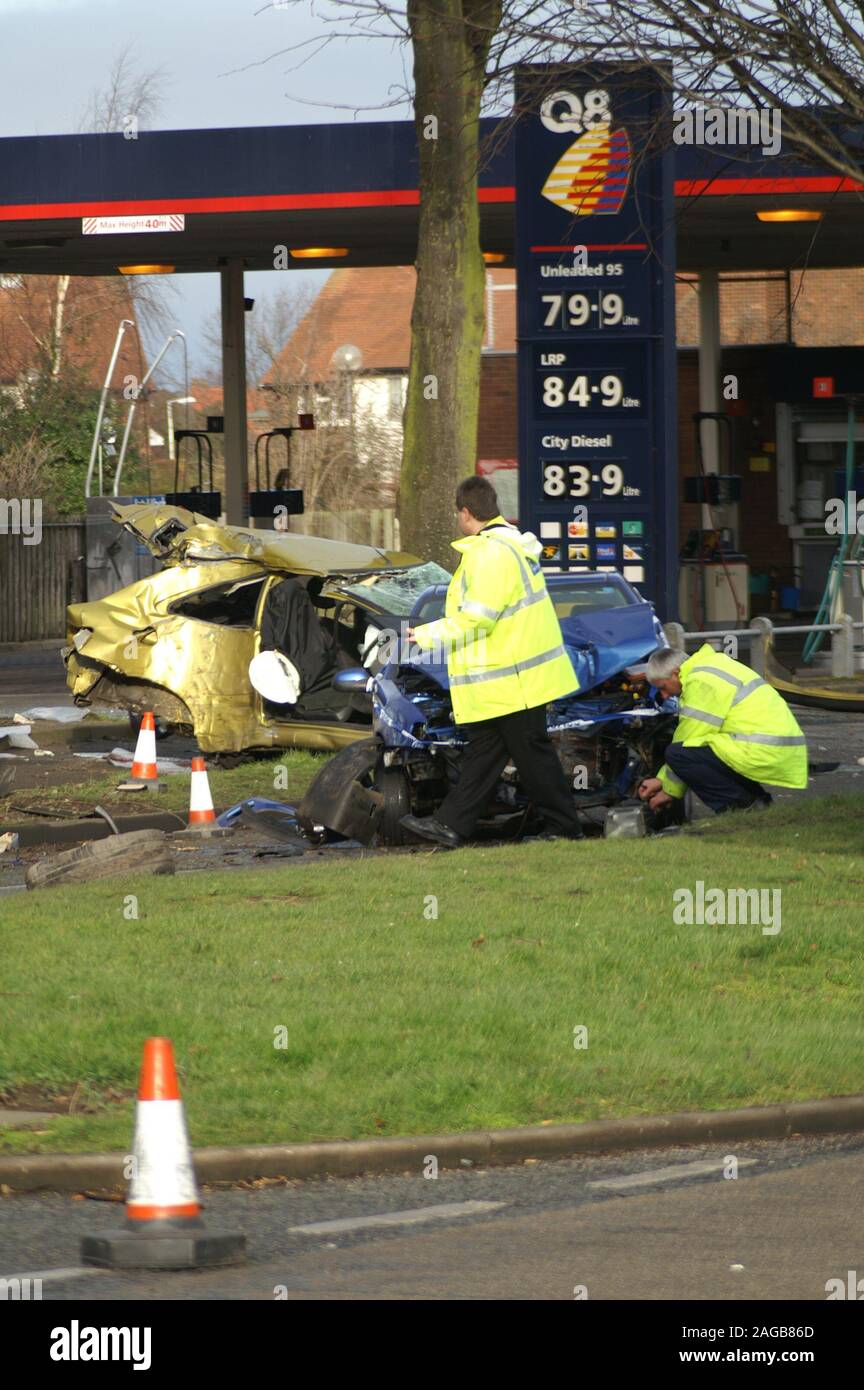 road traffic collision, car crash Stock Photo - Alamy