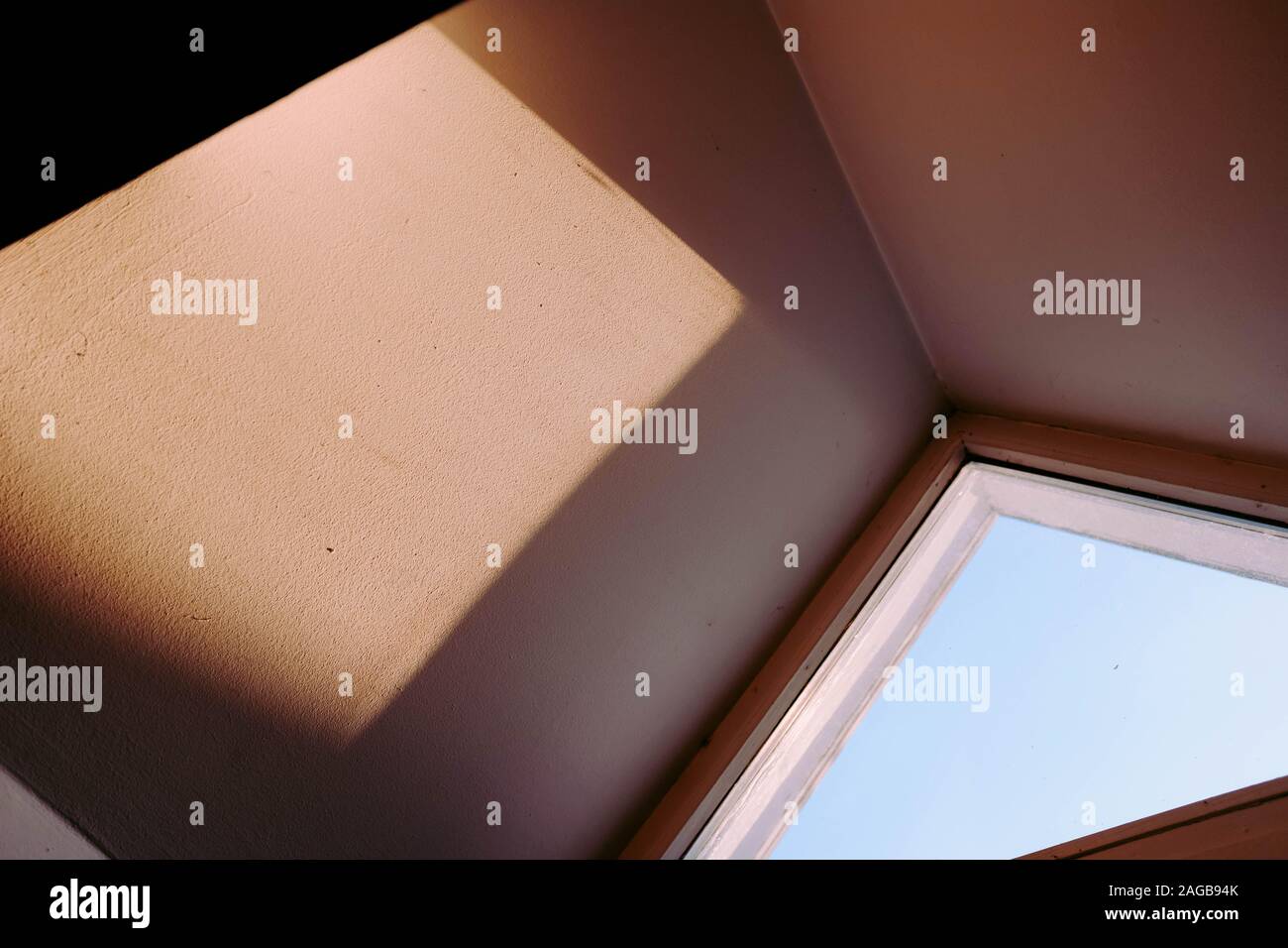 Closeup shot of shade falling on the wall from the window Stock Photo ...