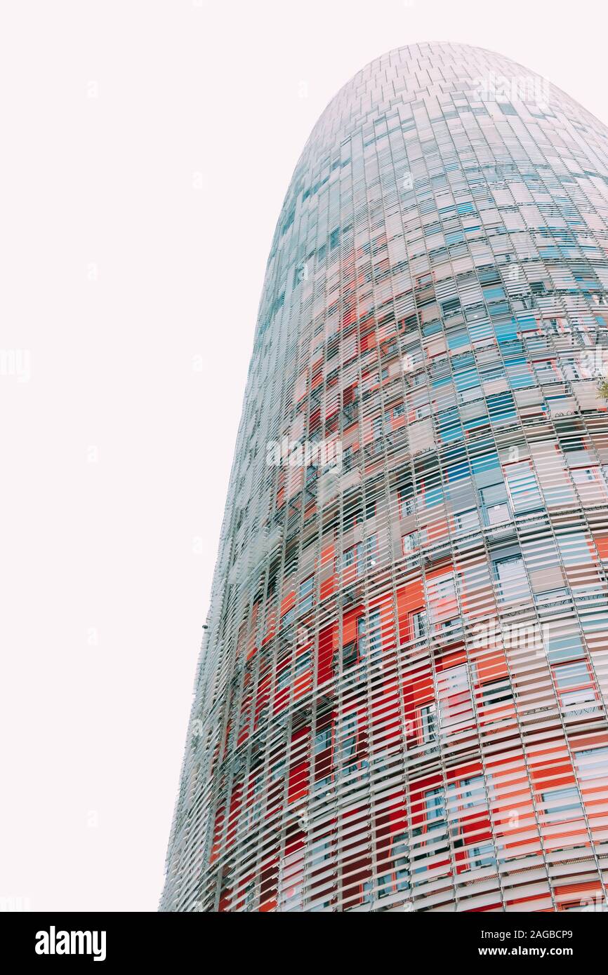 Vertical low angle shot of a high rise building with interesting ...