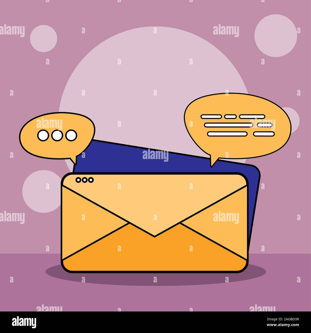 Envelope and bubbles design, Email mail message letter marketing ...
