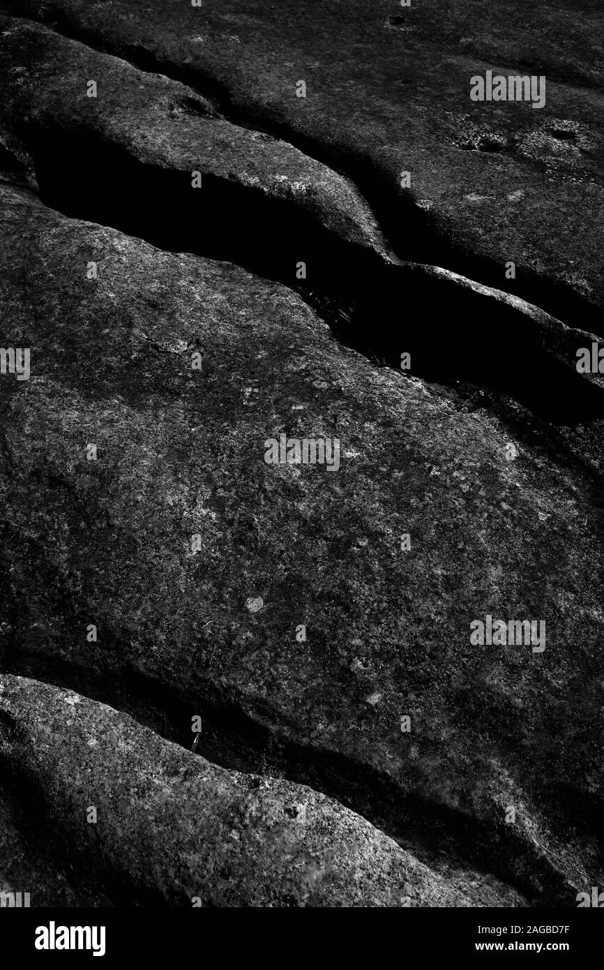Rocky desert formations sand in Black and White Stock Photos & Images ...