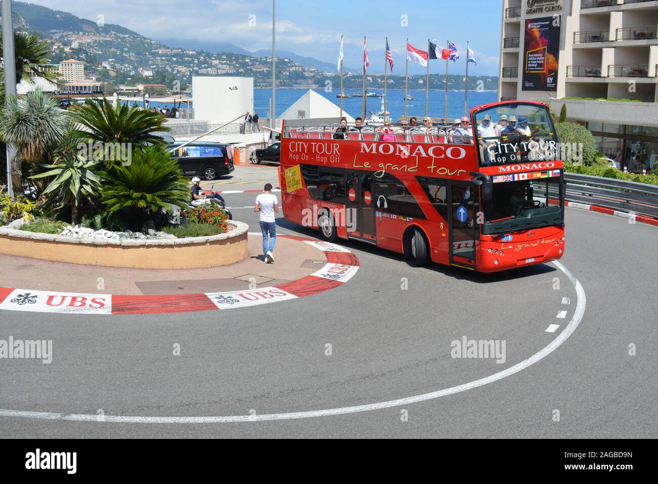 Monaco hairpin with tour bus hi-res stock photography and images - Alamy