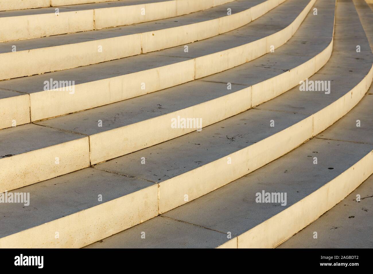 Curved staircase. Stair-step architectural structure. Architectural ...