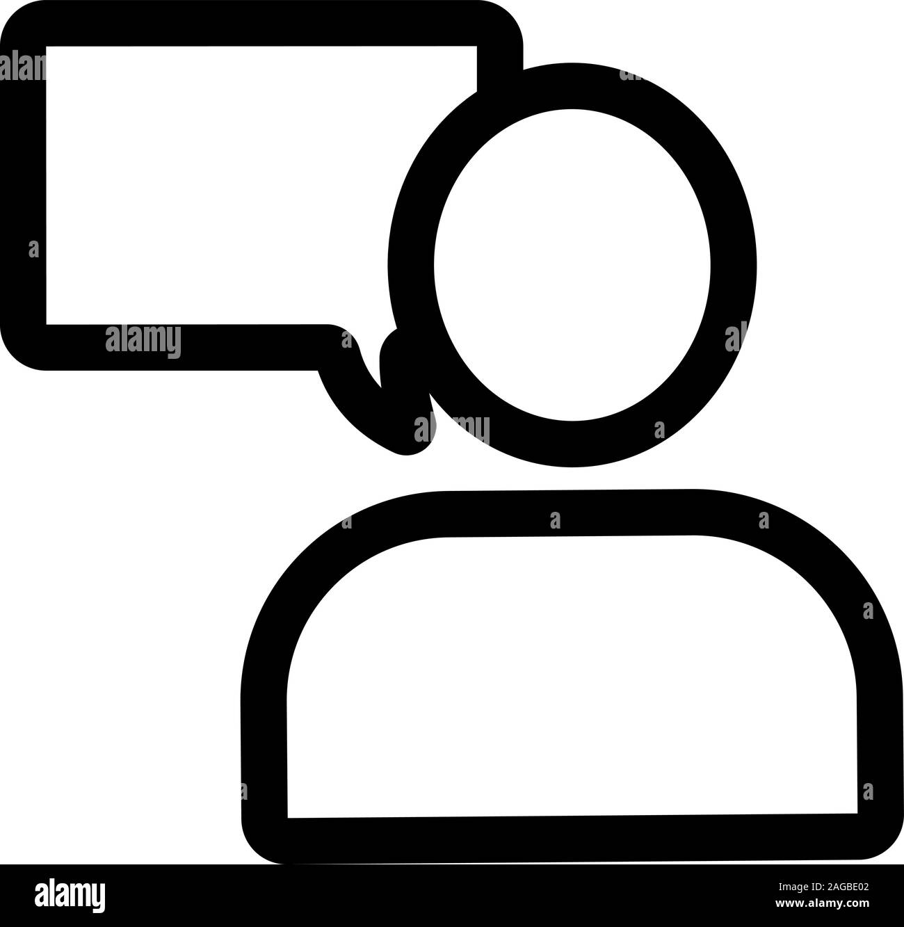 Alert the user to the vector icon. Isolated contour symbol illustration ...